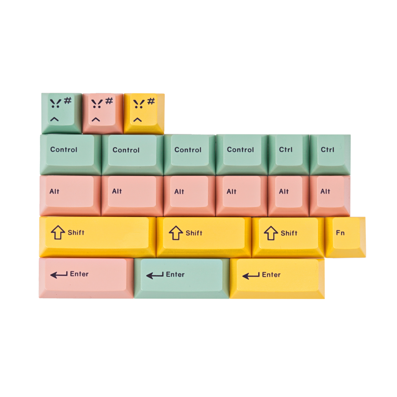 Mint Accent/Extension PBT Dye-sub Keycap – GEONWORKS
