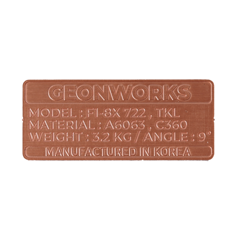 Metal Tag for F1-8X 722 – GEONWORKS